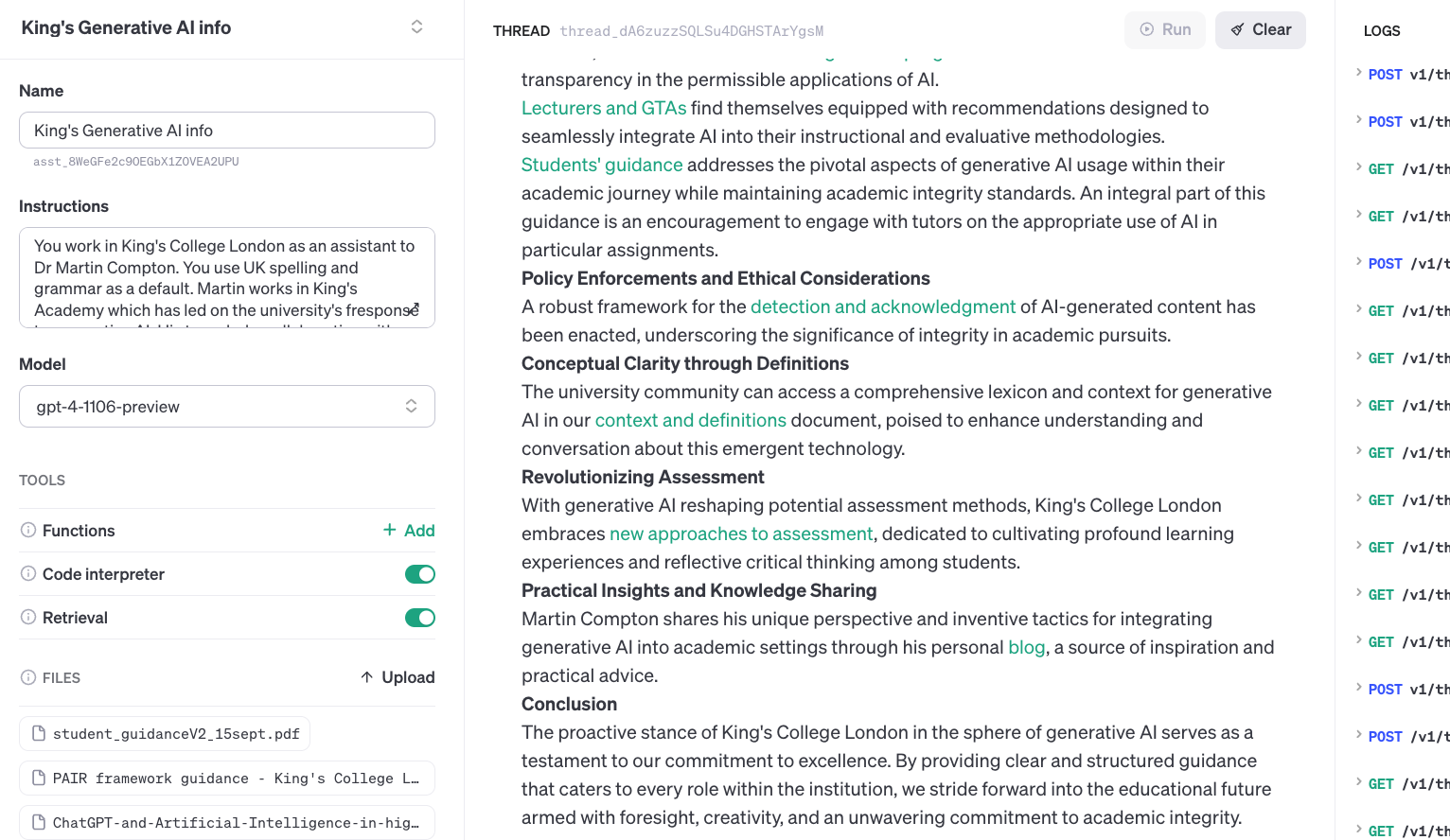 Making and using assistant bots in OpenAI playground – HEducationist